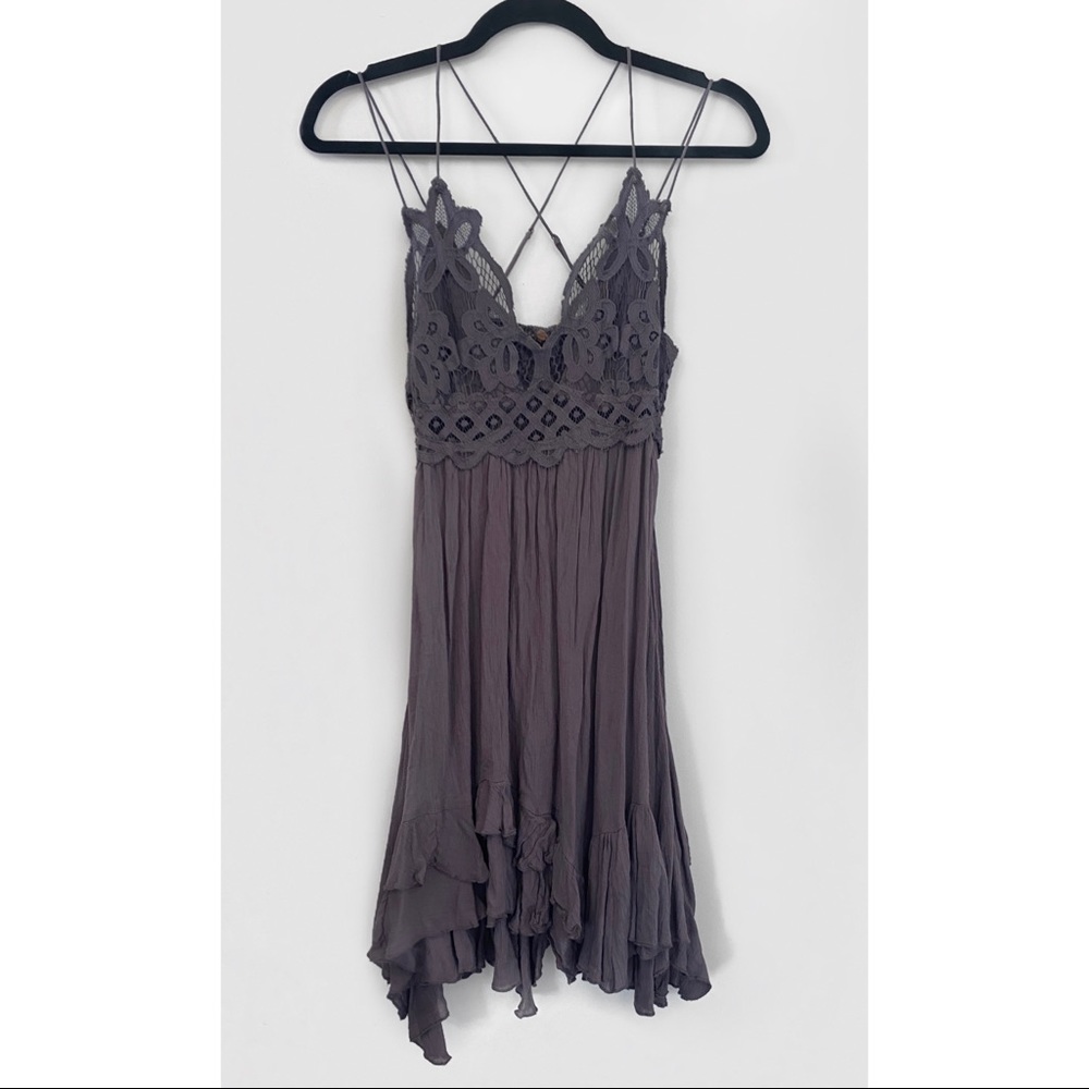 Free People Adella Dress, Charcoal Gray, Style No. 49… - Gem